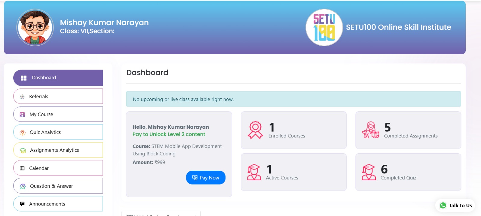 SETU100 — Future Skills Lab for Schools